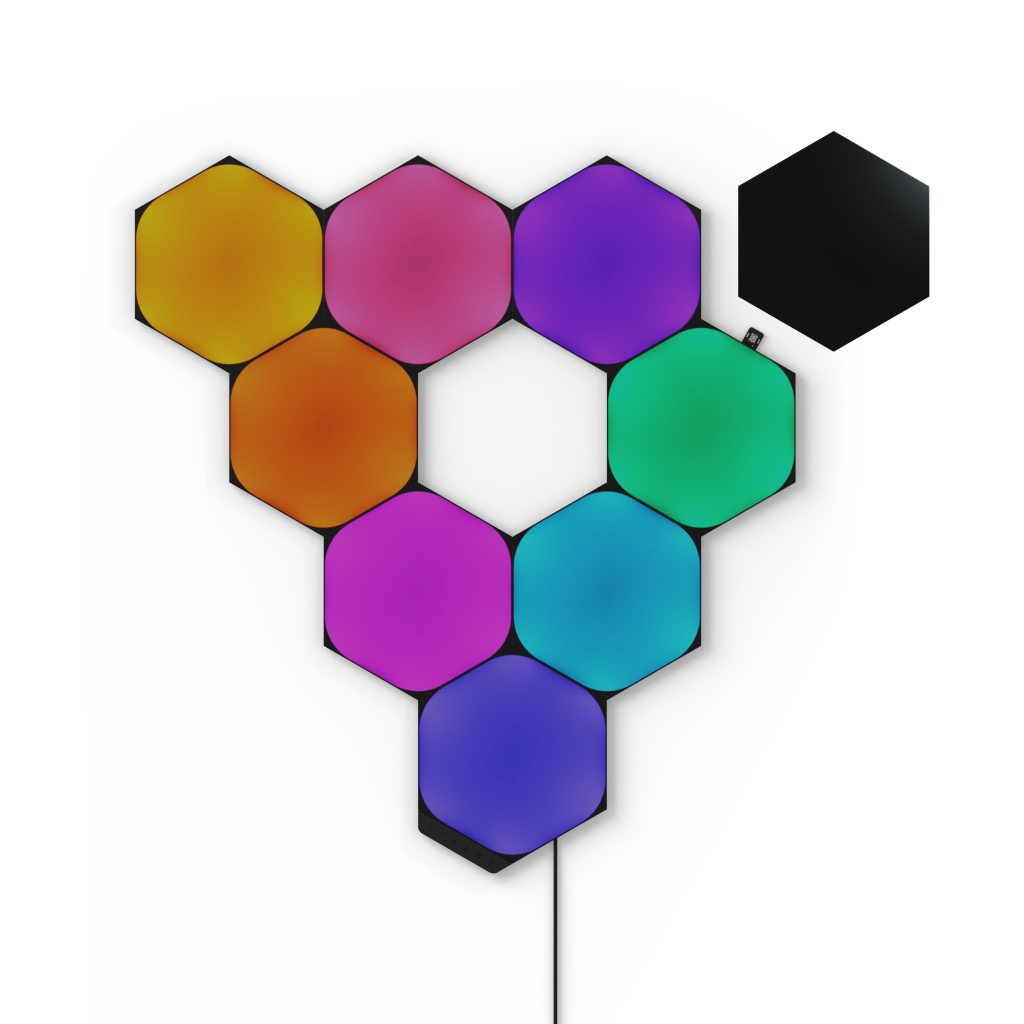 NANOLEAF Ultra Black Shapes Hexagon Smarter Kit ( 9 Pack ) | Shopee ...