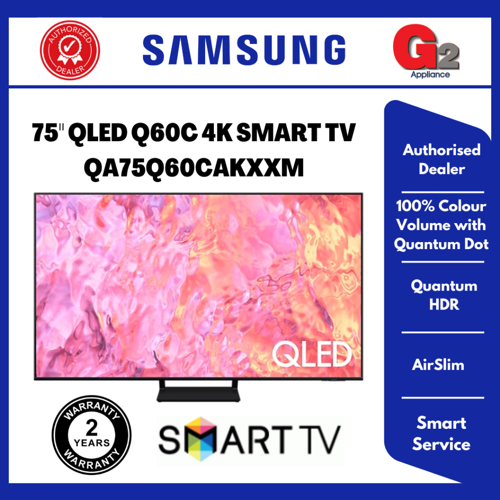 SAMSUNG [AUTHORISED DEALER] 75" QLED Q60C 4K SMART TV QA75Q60CAKXXM ...