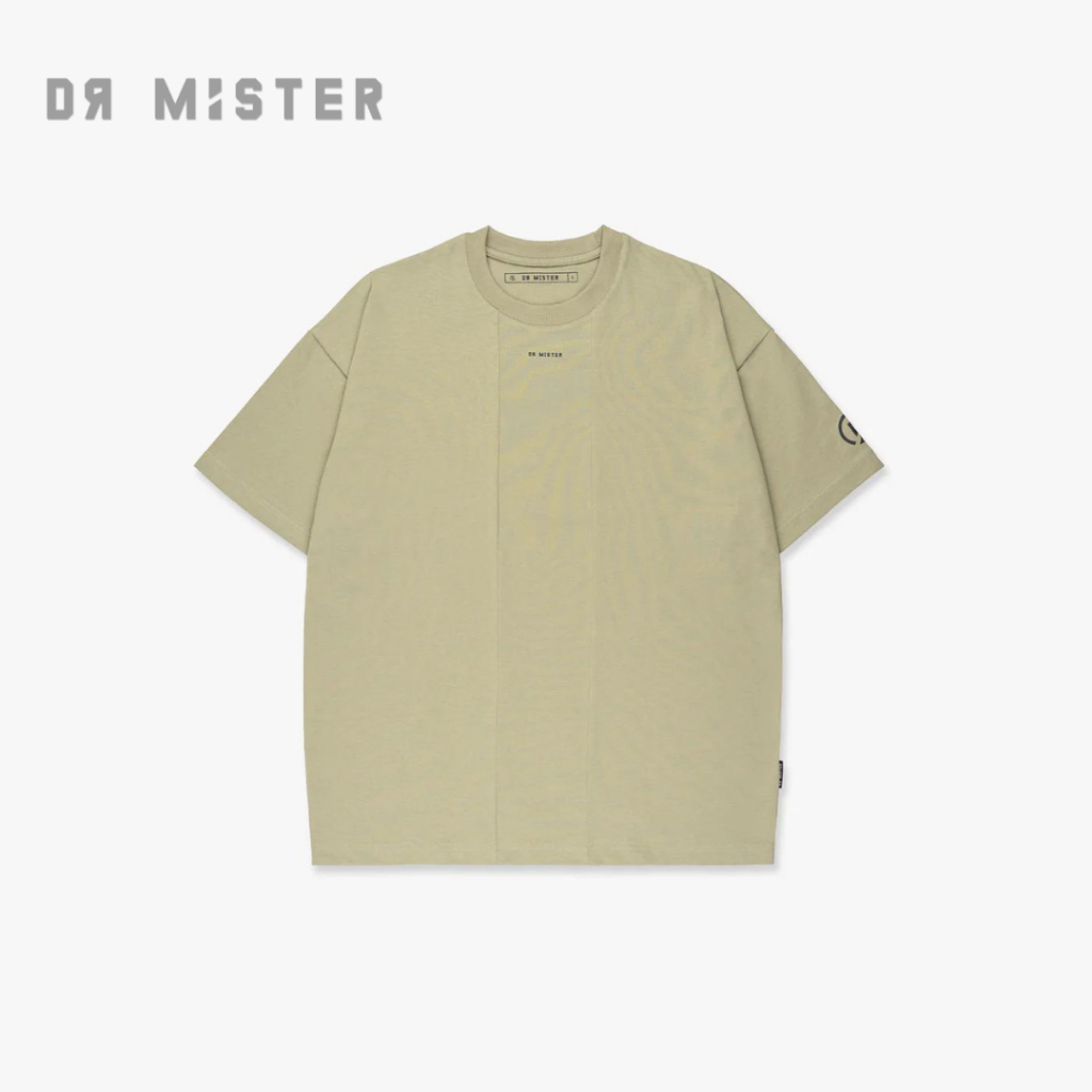 DR MISTER "Essential" Panelled Drop Shoulder Oversized Tee - Khaki ...