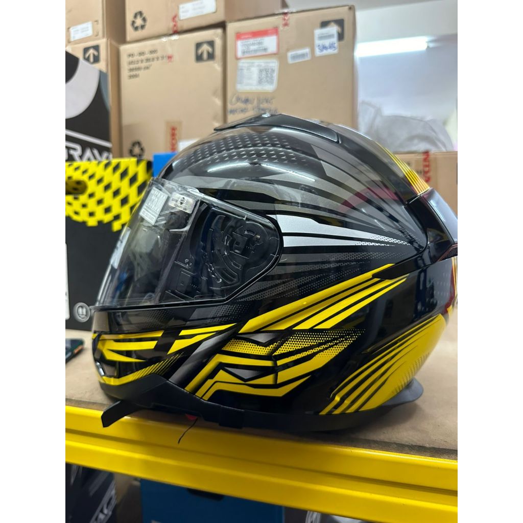 Gracshaw Full Face Helmet Grandio G9200 Build in Twiins Bluetooth Tech ...