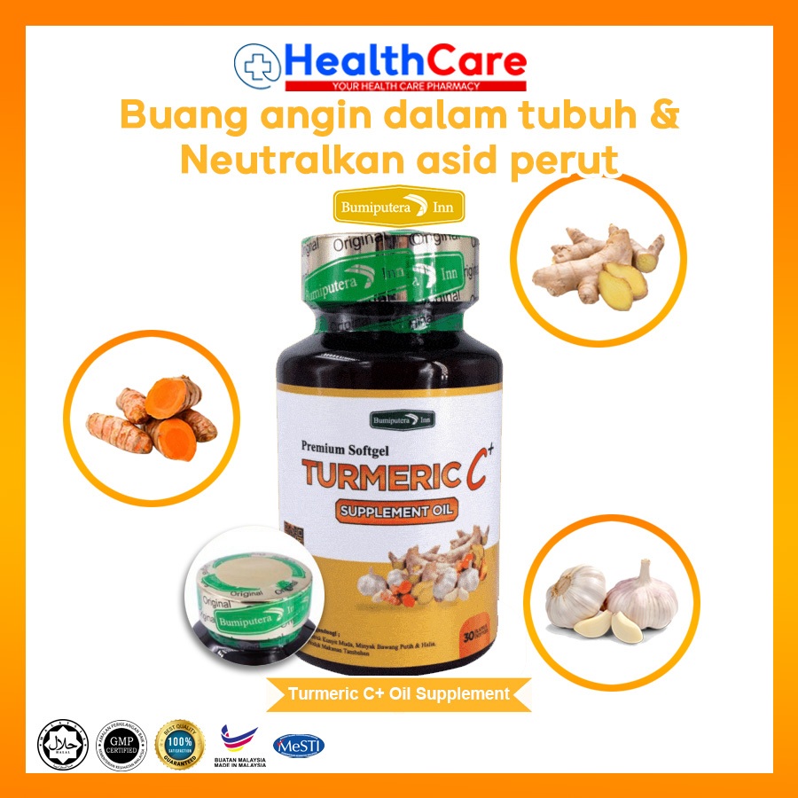 (Original HQ Stock) Turmeric C Plus Supplement Oil 30 Capsules | Shopee ...