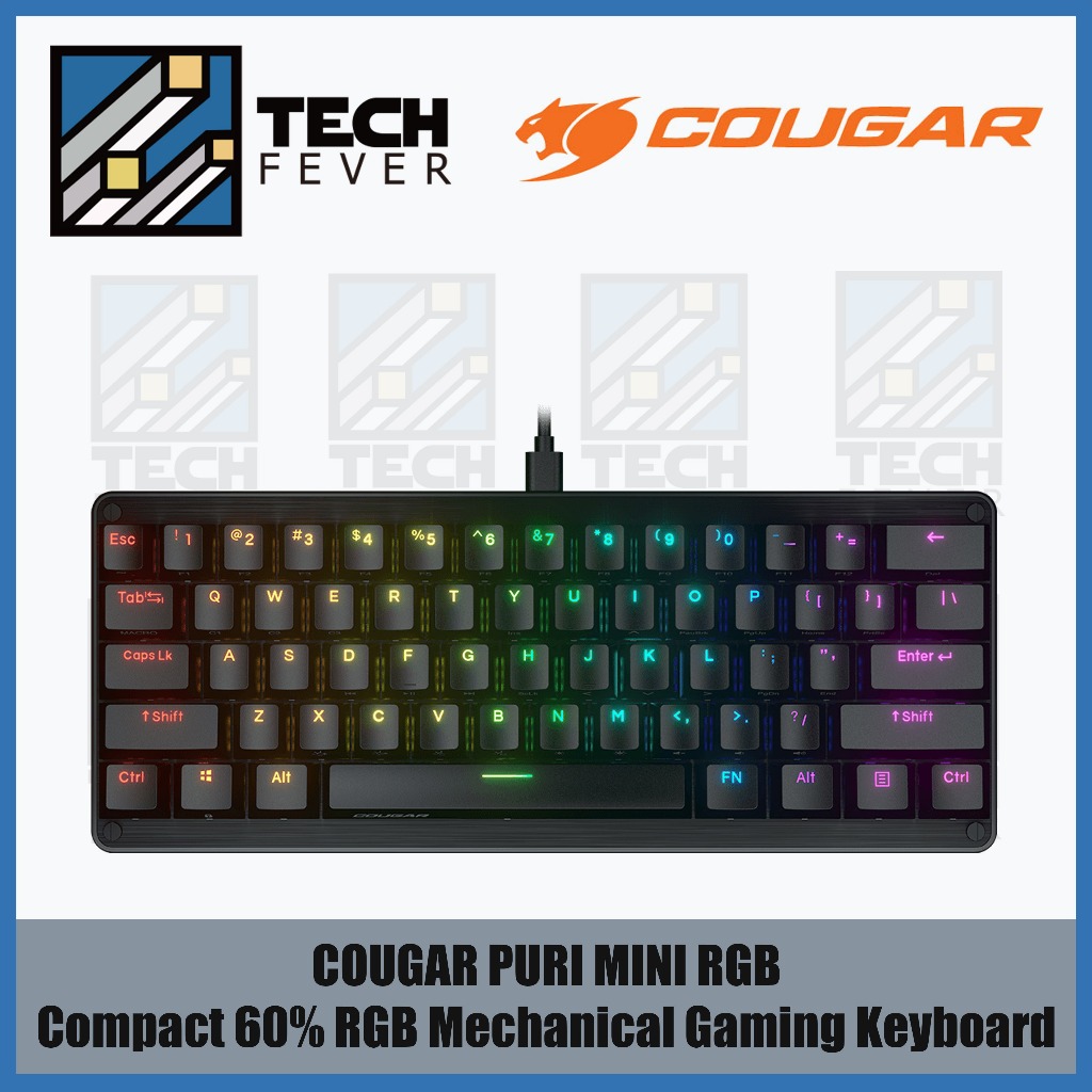 COUGAR Puri Mini RGB Compact 60% RGB Mechanical Gaming Keyboard ...