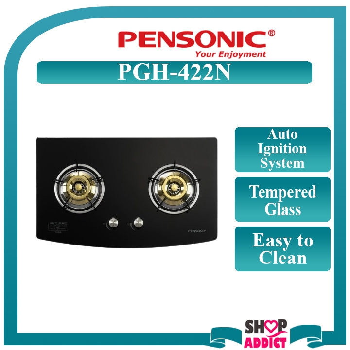 Pensonic Built-In Gas Hob 2 Burner Tempered Glass (PGH-422N) Dapur Gas ...