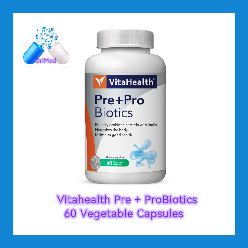 Vitahealth Pre+Pro Biotics 60 Vegetable Capsules (10billion) | Shopee ...