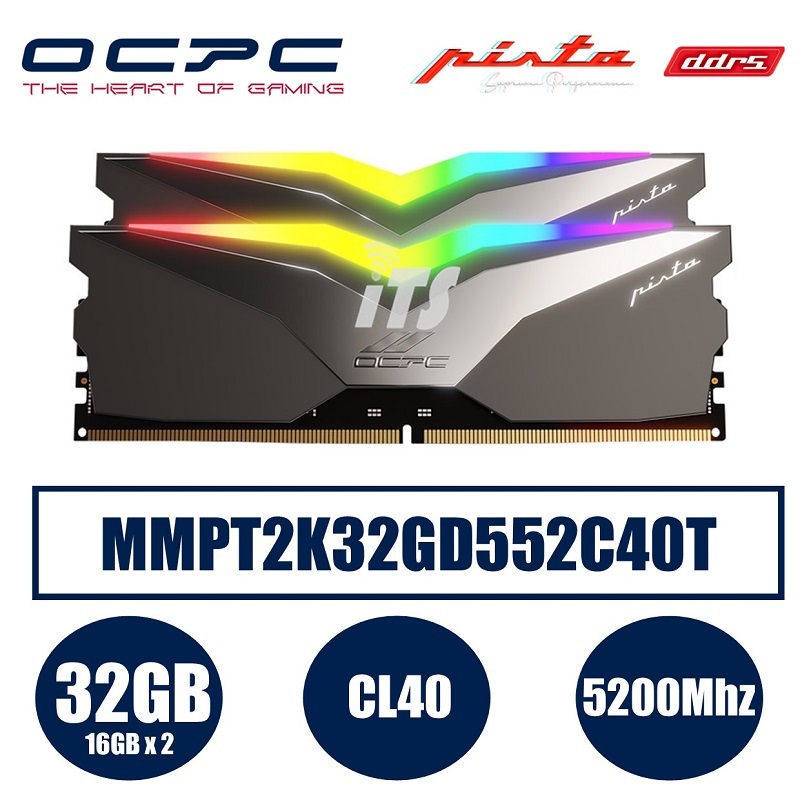 OCPC PISTA RGB DDR5 5200Mhz CL40 32GB (2 x 16GB) - Titan | Shopee Malaysia