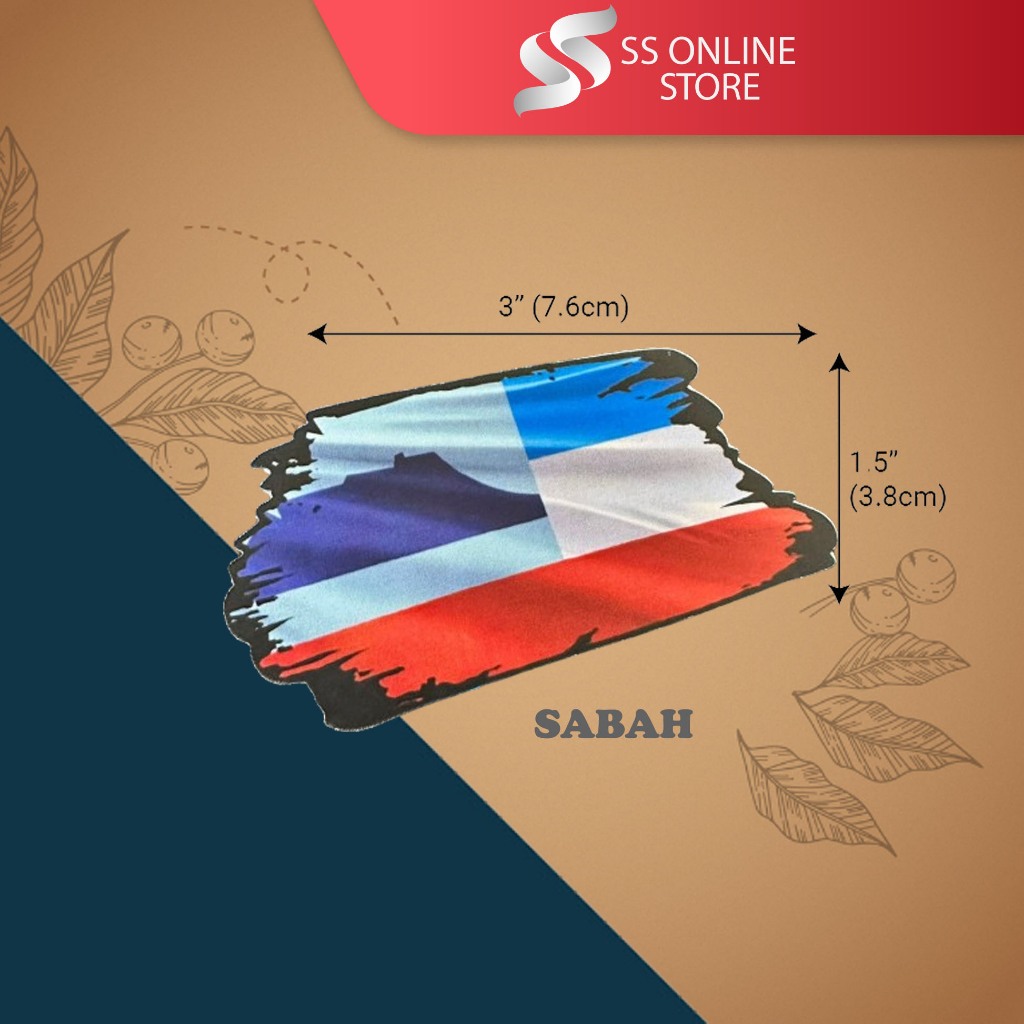 Car Sticker Bendera Malaysia Sticker Flag Motor Sticker Negeri ...