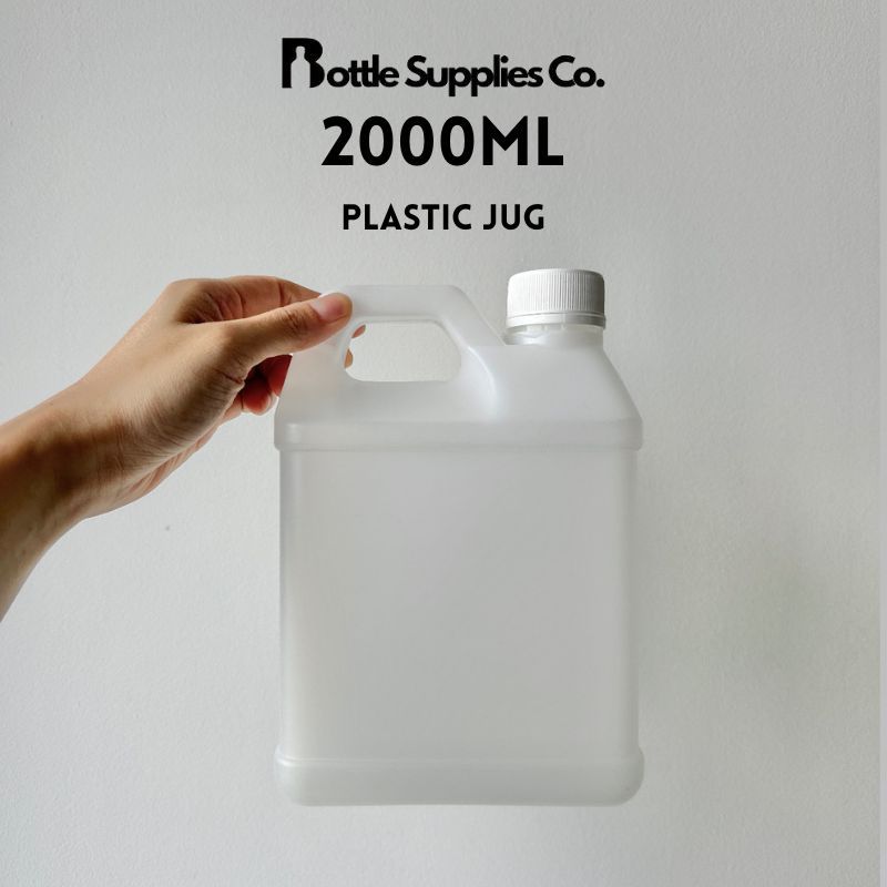 (2000ml/ 2lt) HDPE Plastic Jug Bottle with Handle/ Plastic Bottle w ...