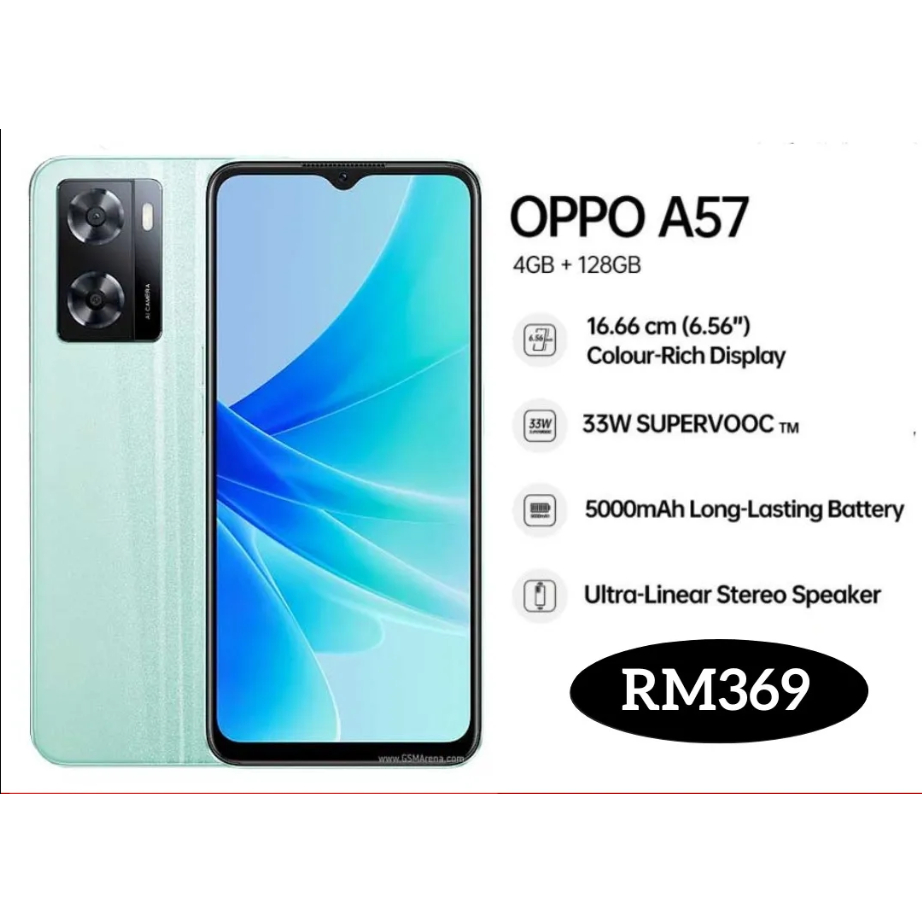 Oppo A57 5g (6GB RAM + 128GB ROM) 6.56 Inch Smartphones With Full Set | Shopee Malaysia
