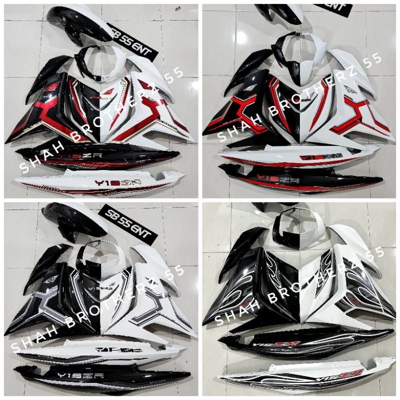 COVERSET Y15 V1/V2 JFORCE JACK MIX HITAM PUTIH CUSTOM RARE🔥 | Shopee ...