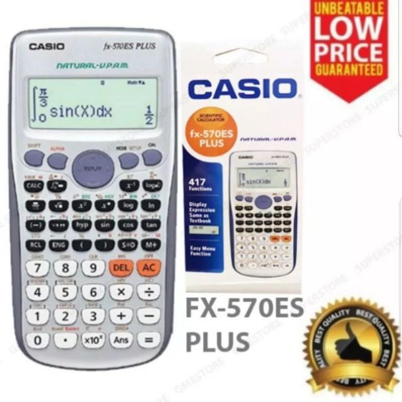 Casio Scientific Calculator FX-570ES Plus 417 Functions Saintifik ...