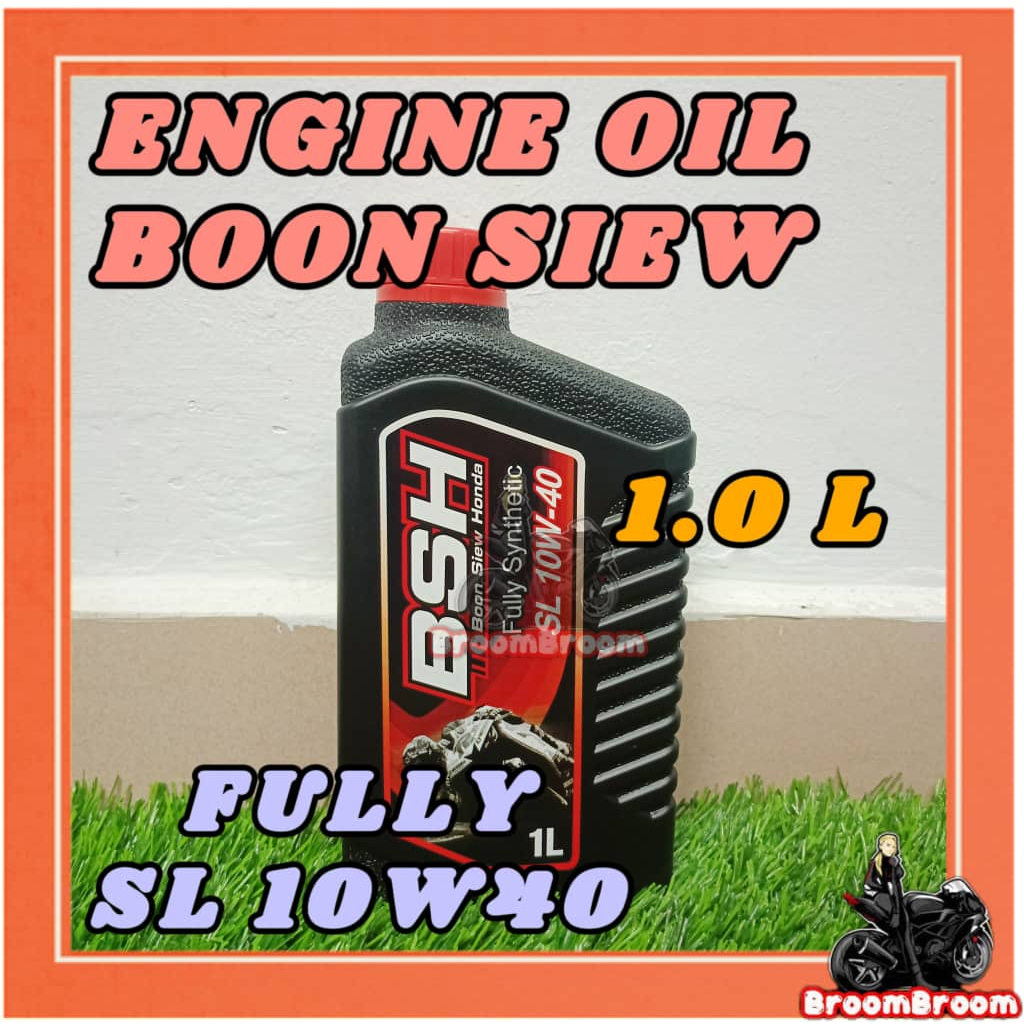 READY STOCK!!! BSH Boon Siew Honda Fully Synthetic SL 10W-40 Engine Oil Minyak Enjin 1L | Shopee ...