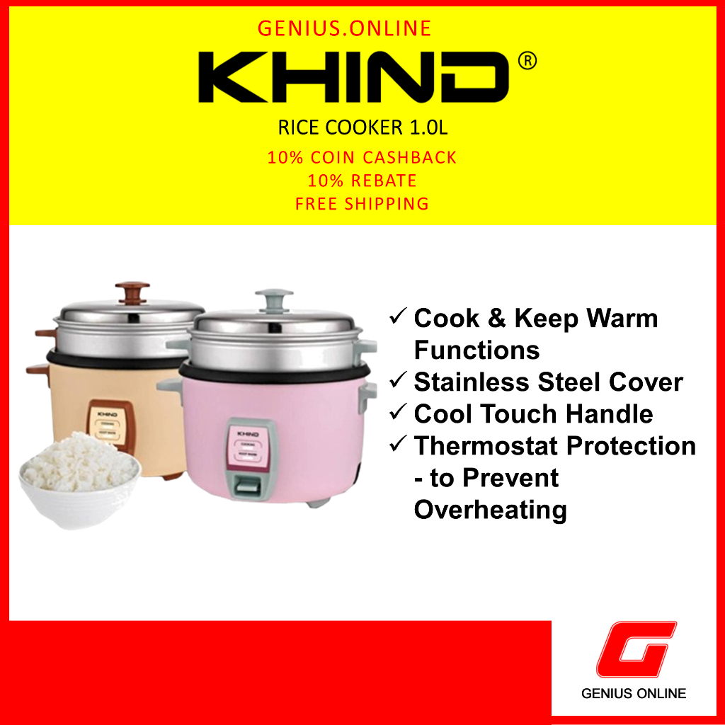 KHIND Rice Cooker (1.0L) RC910T | Shopee Malaysia