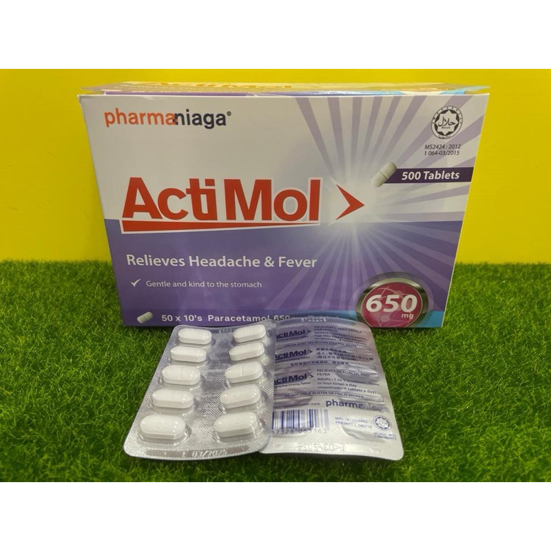 ACTIMOL 650 MG ( PARACETAMOL 650 MG)10 BIJI | Shopee Malaysia