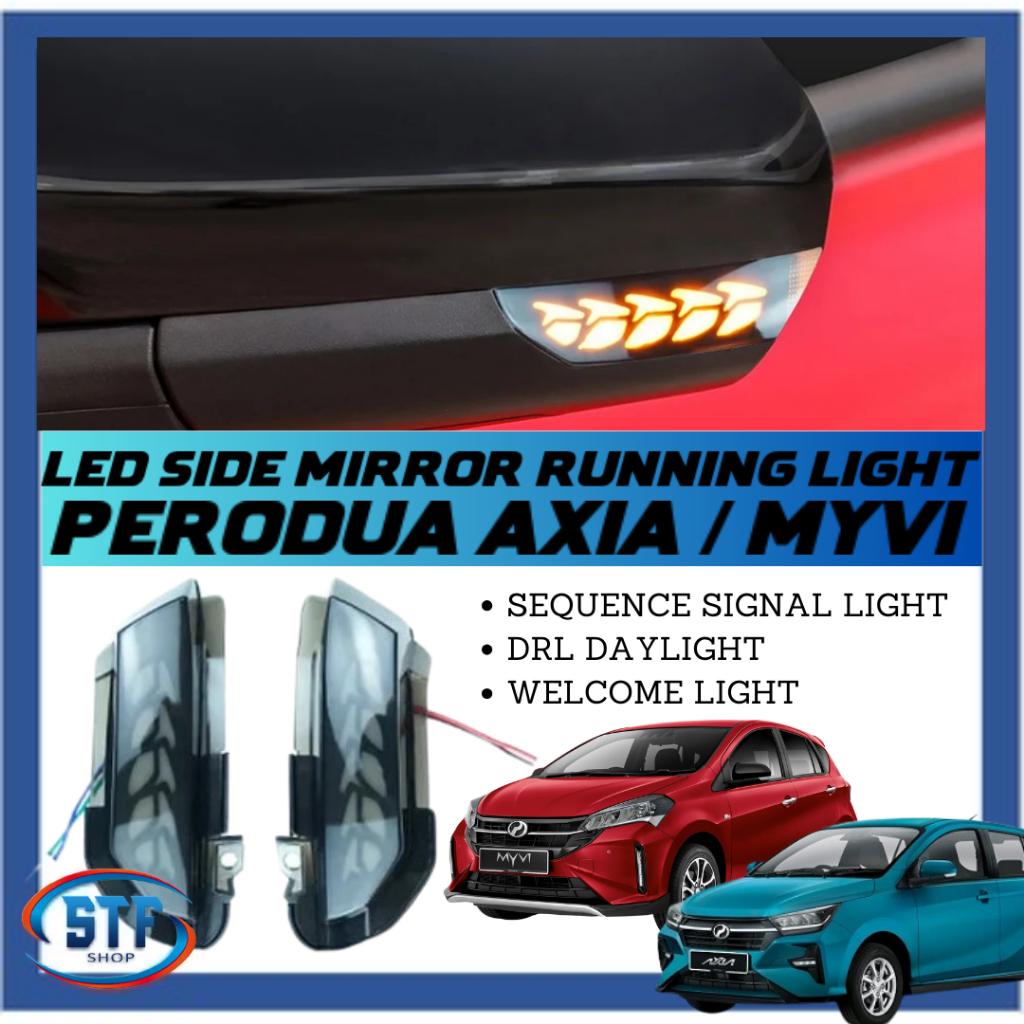 Perodua Myvi 2018-2023 Axia 2023-2024 SEAdvance Dynamic Dragon Scale Side Mirror Led With Signal ...