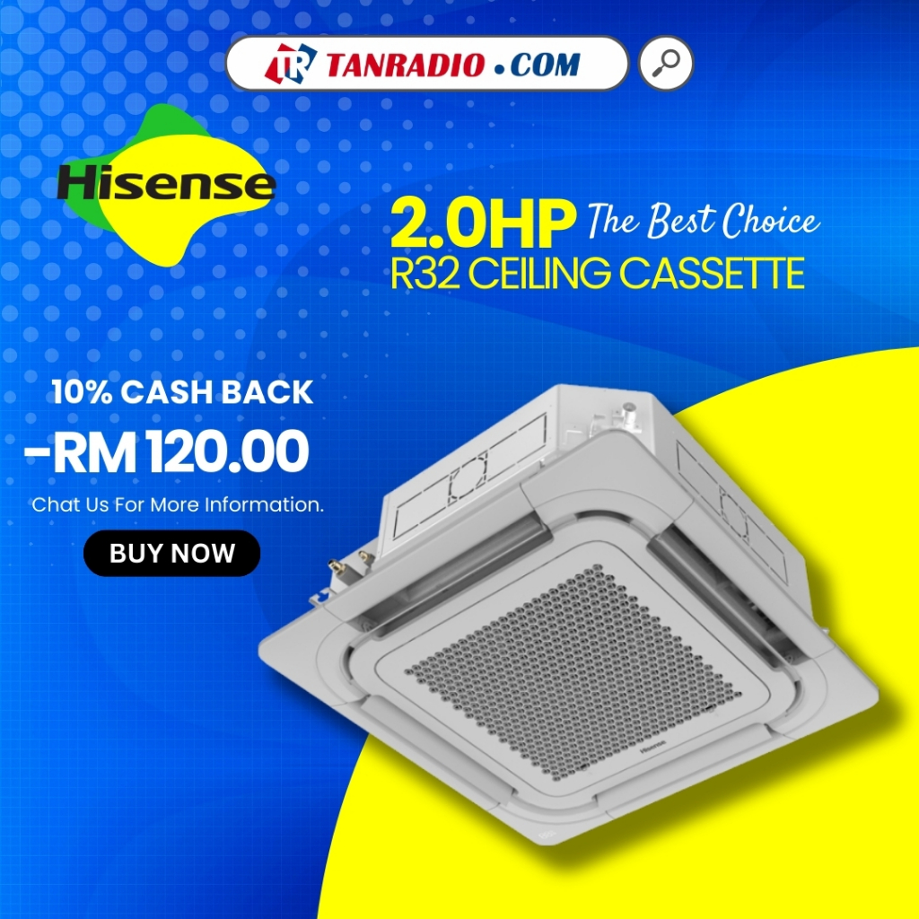 [Free Delivery Promo] Hisense 2.0HP Non Inverter, Golden Fin, Ceiling ...
