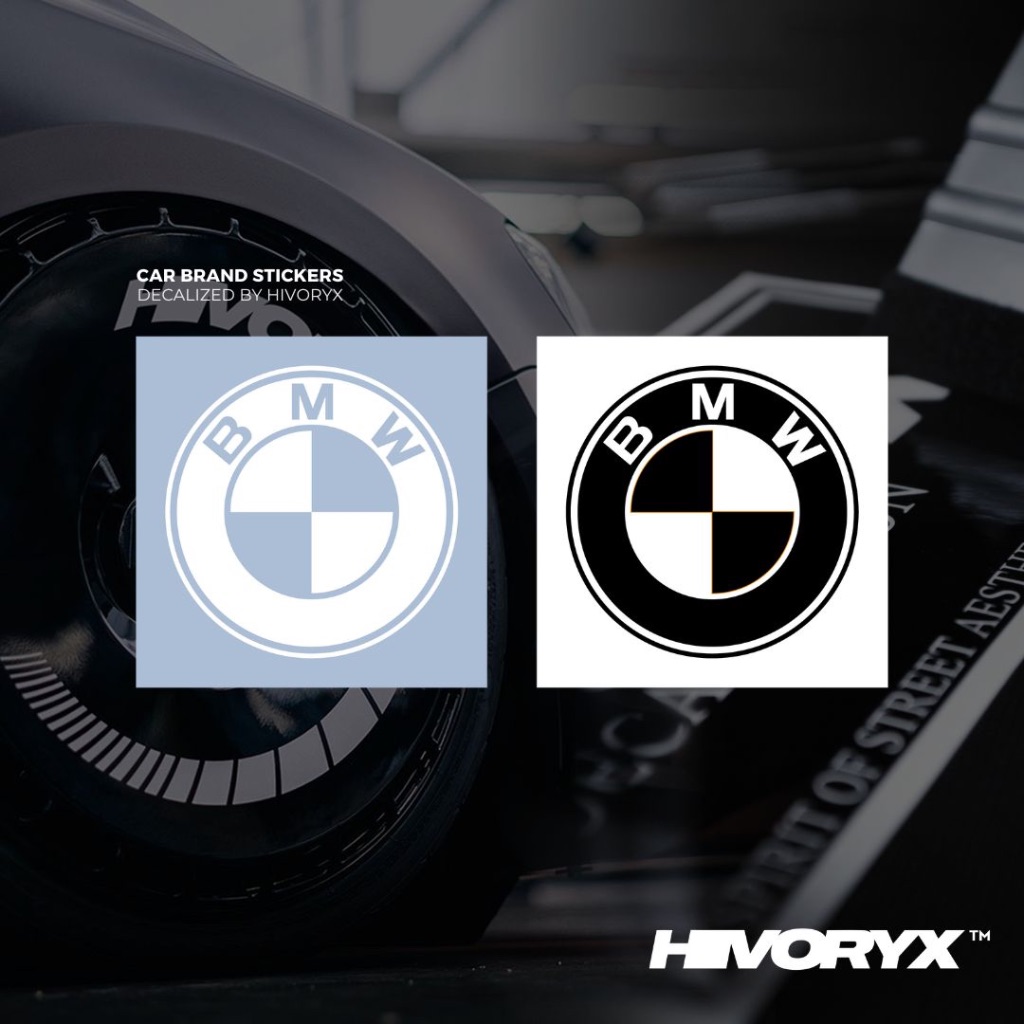 「BMW LOGO STICKER」CAR BRAND SERIES CAR DECAL AUTOMOTIVE DIE-CUT VINYL ...