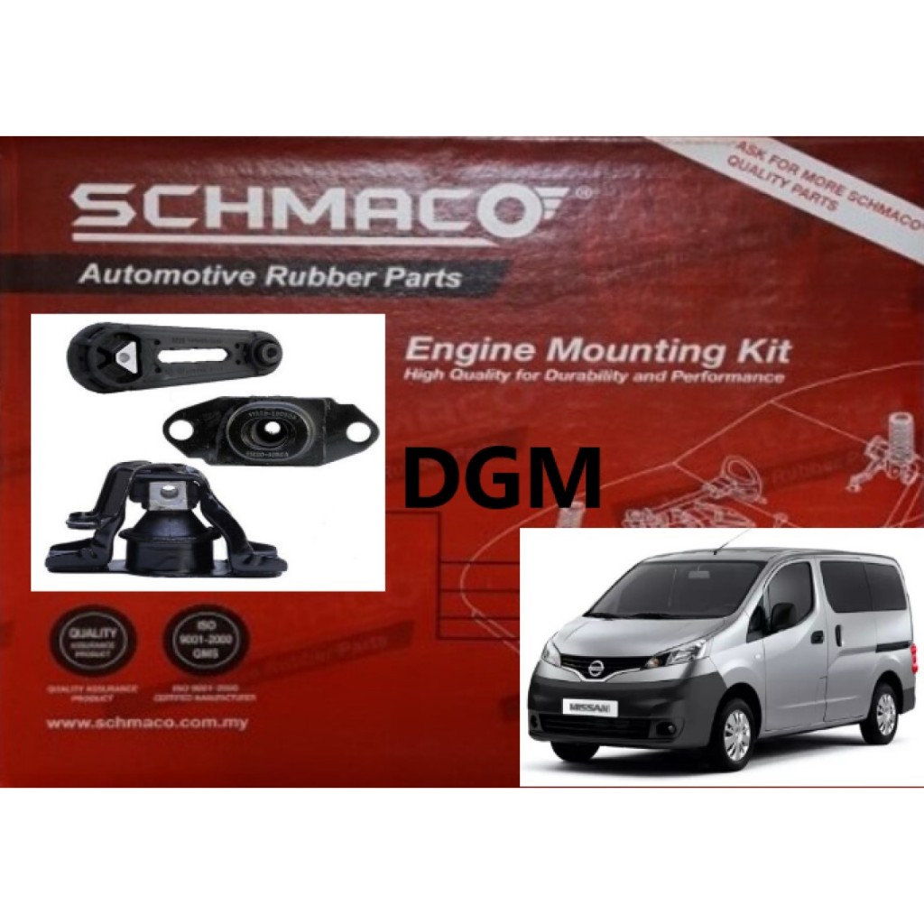 SCHMACO Nissan NV200 M20 1.6cc Manual Engine Mounting Kit Set (SNS ...