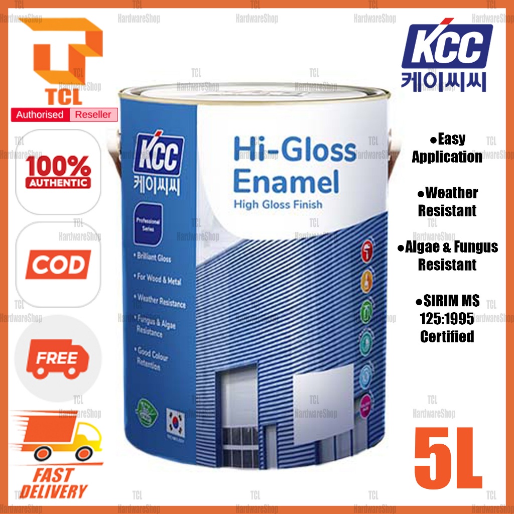 5L KCC KOREA PAINT HI-GLOSS for Mental and Wood/KCC Korea Cat Kayu dan Besi | Shopee Malaysia
