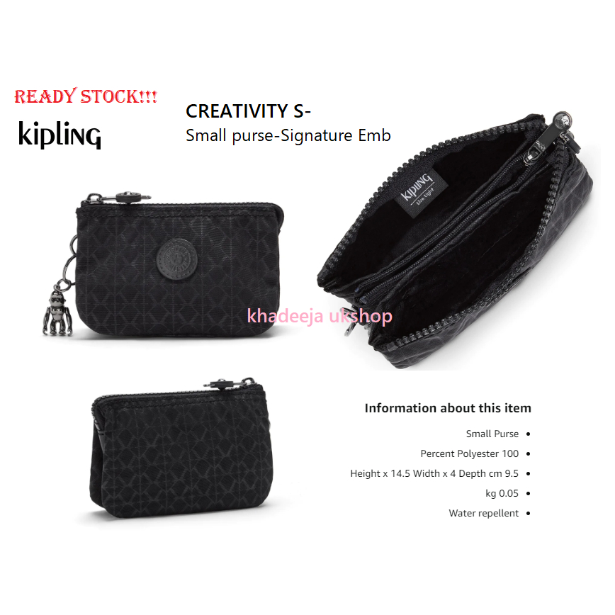 KIPLING-CREATIVITY S-Small purse-Signature Emb | Shopee Malaysia