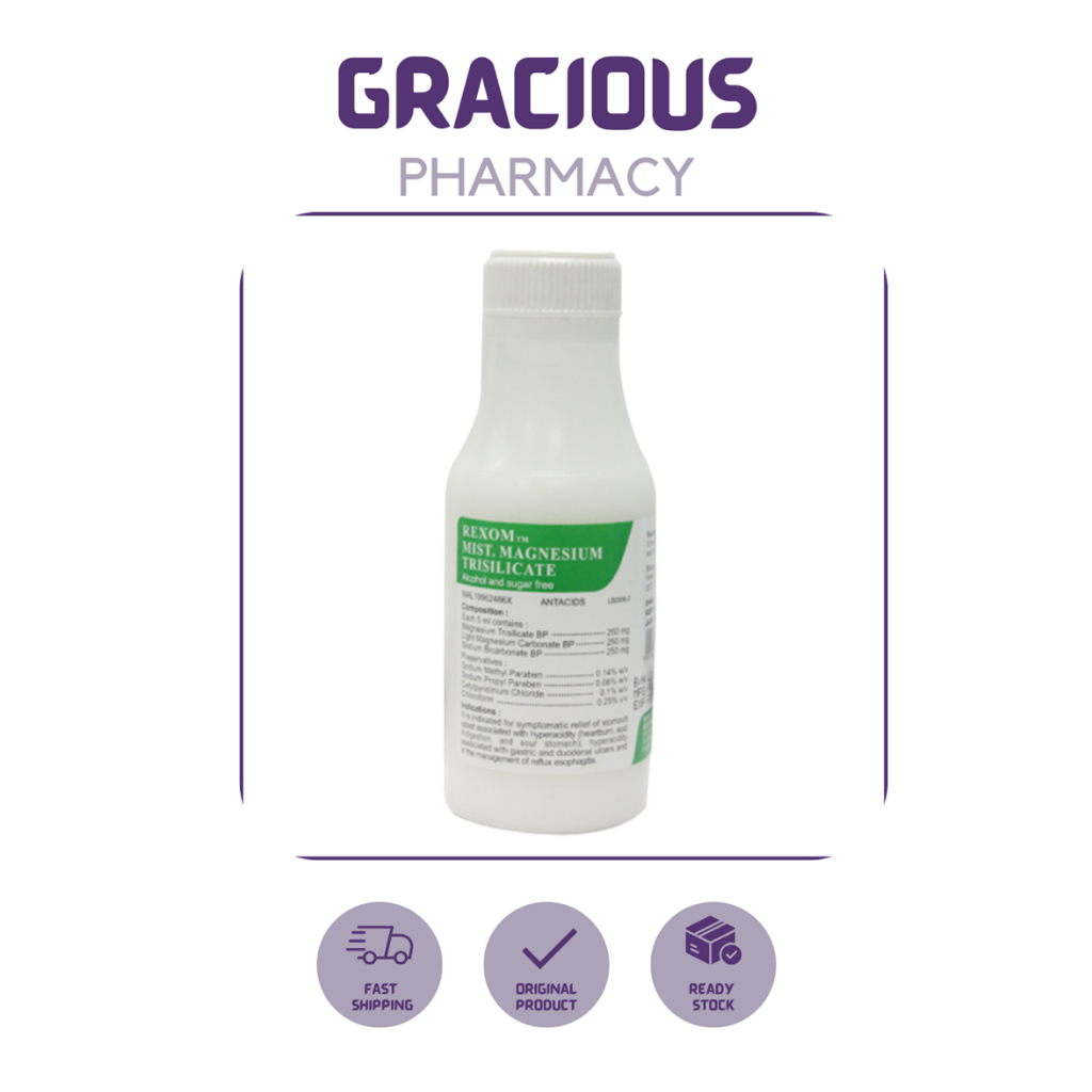 REXOM MAGNESIUM TRISILICATE MIXTURE 120ML | Shopee Malaysia