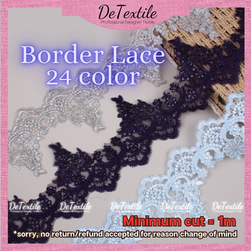 DeTextile Premium Wedding Dress Border Lace Bridal Lace Trimming Lace ...