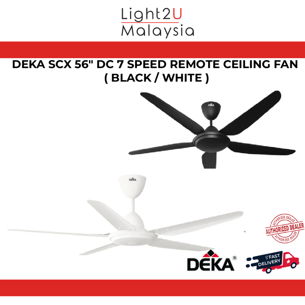 🔥NEW🔥 DEKA SCX 56" Remote Control Ceiling Fan 5 Blades DC Motor 7 Speed ...