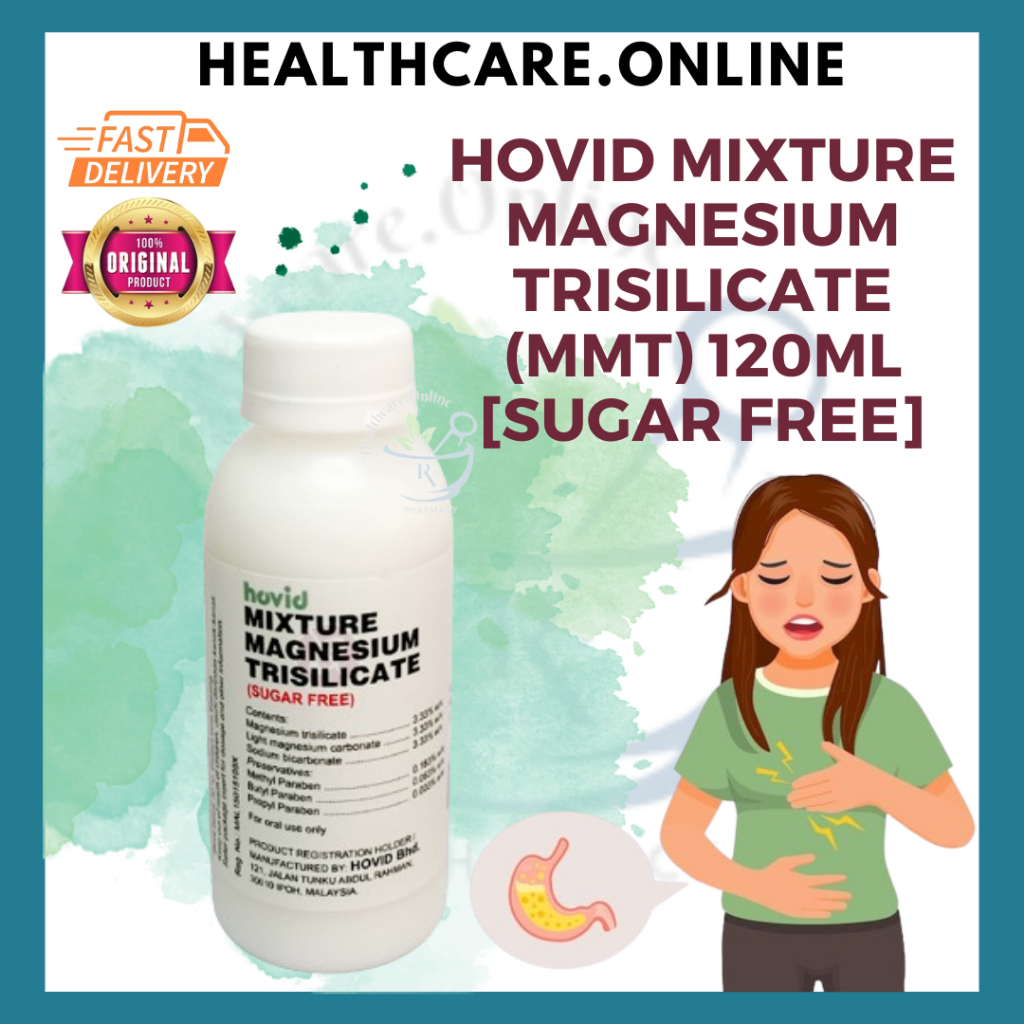 HOVID MIXTURE MAGNESIUM TRISILICATE - MMT - 120ML [ SUGAR FREE ...