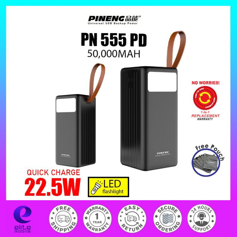 power bank pineng 50000mah pn555 | Shopee Malaysia