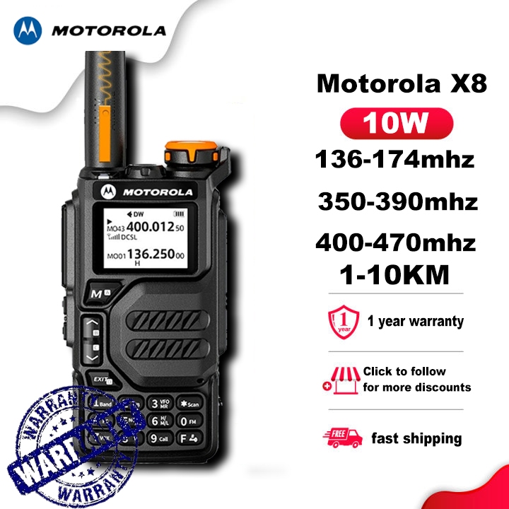 Motorola X8 walkie talkie Large Capacity Battery Audio U/V Dual Band ...
