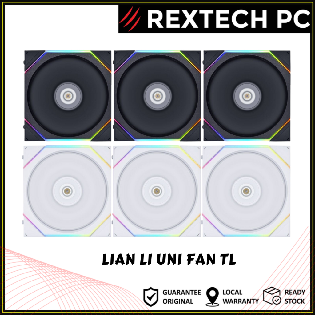 LIAN LI UNIFAN TL 120 3 in 1 Pack PC Casing Fan - Black / White ...