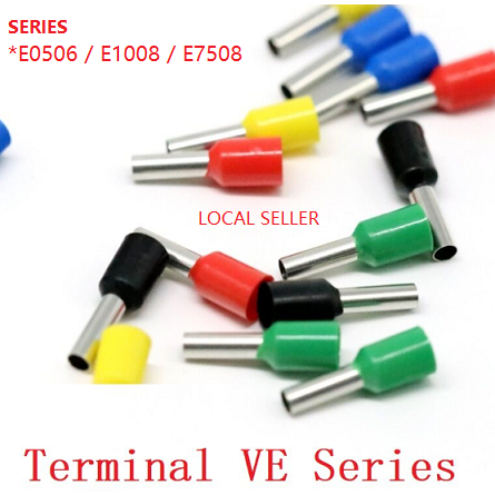 Cold-pressed tube terminal VE pin-type E1008 / E0506 / E7508 | Shopee ...