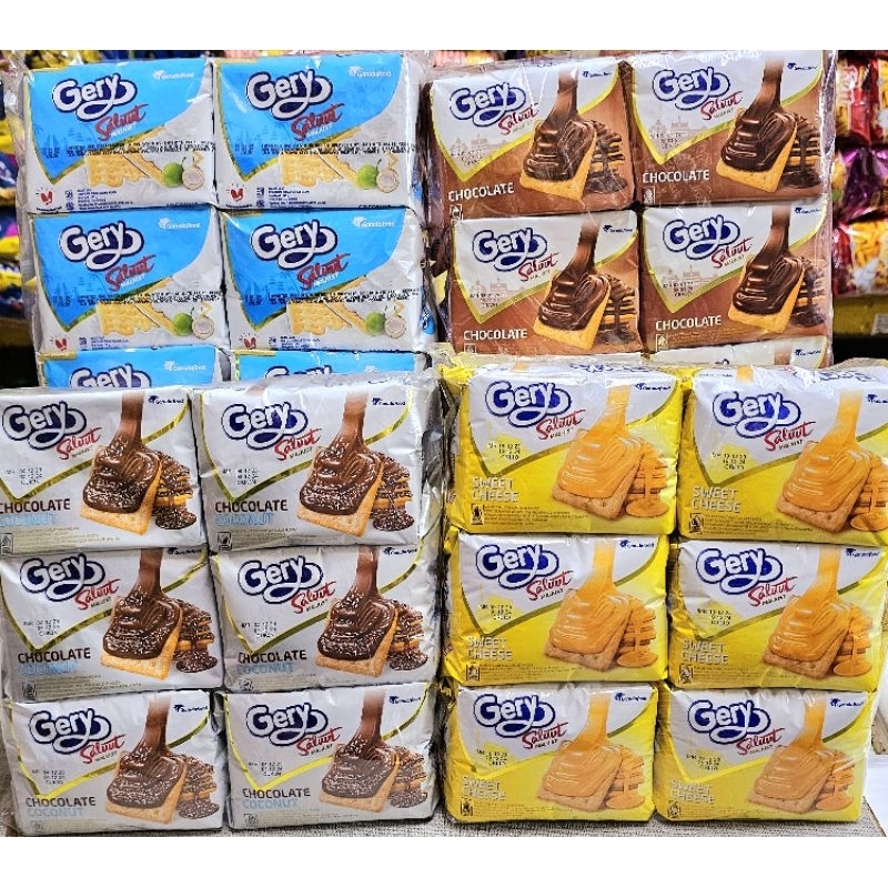 100g Gery Saluut Malkist Cheese Cracker Coconut Choco Biscuit Biskut Keju Kelapa Coklat 夹心芝士椰子饼