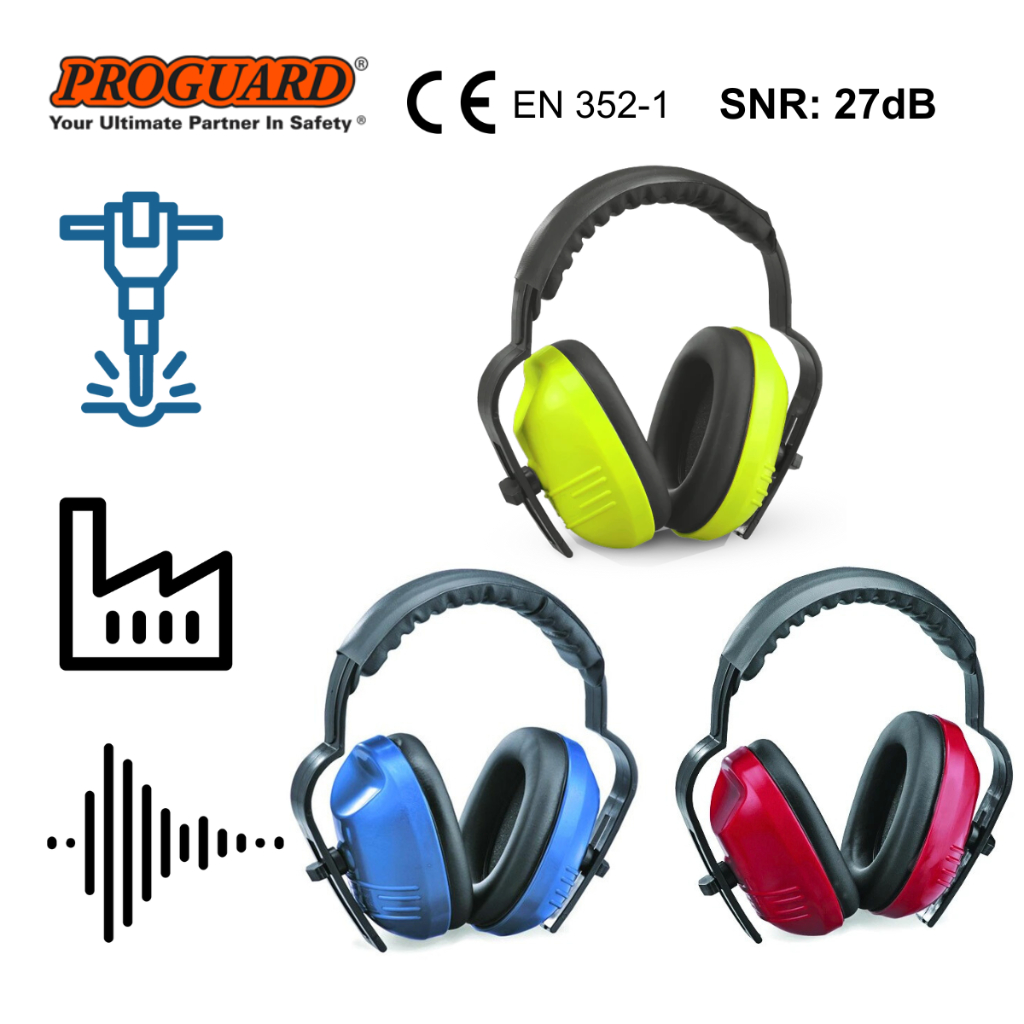 VITO SNR 27dB Lightweight Adjustable Headband Padded Earmuff Hearing ...
