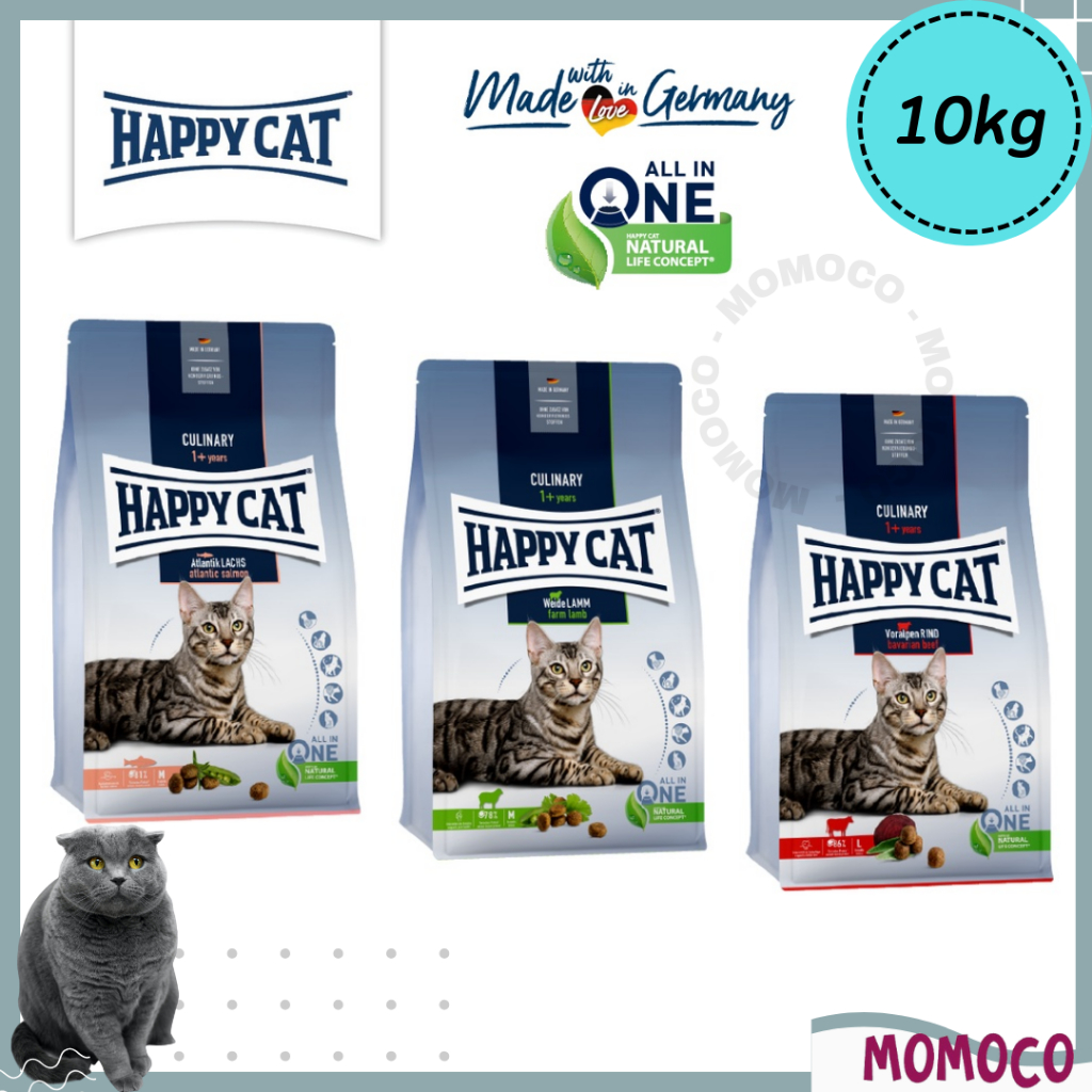 Happy Cat Culinary 10kg Adult Atlantic Salmon/Pasture-raised Lamb ...