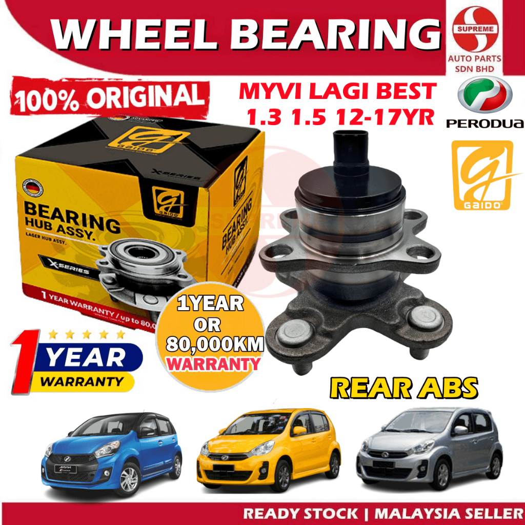 S2U Gaido Front Rear Wheel Bearing Hub Perodua Myvi Lagi Best 1.3 1.5 ...