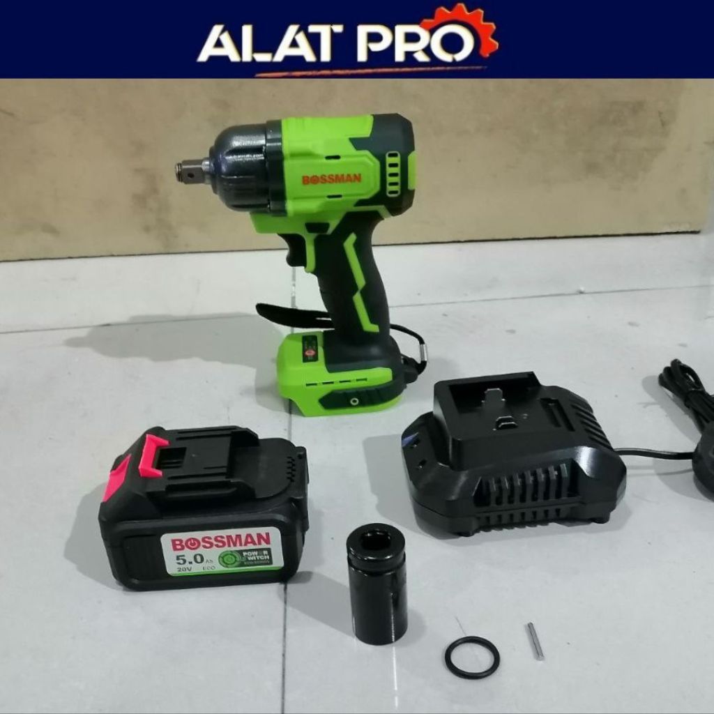 BOSSMAN BIW550 ECO-Series 20V 5.0AH 550nM Cordless Impact Wrench - 6 ...