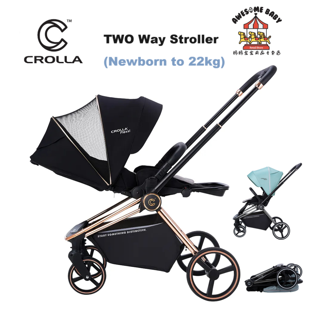 Crolla Flexxi 2 Way Facing Baby Stroller Comfortable Safety With Large ...