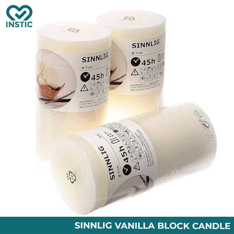 [CLEARANCE] IKEA Scented Block Candle 45 Hours l SINNLIG Vanilla Block ...