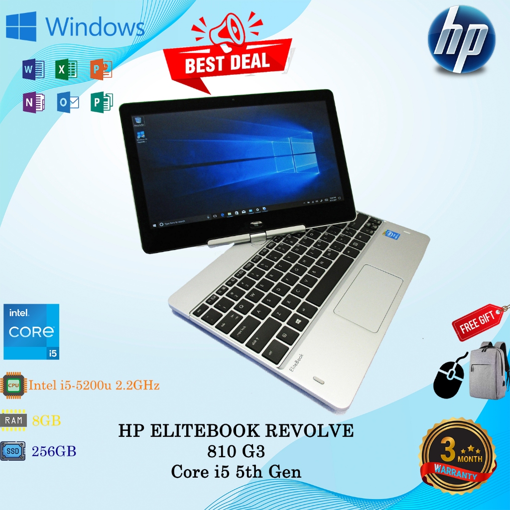 Hp EliteBook Revolve 810 G3 Core i5 5th Gen | Shopee Malaysia