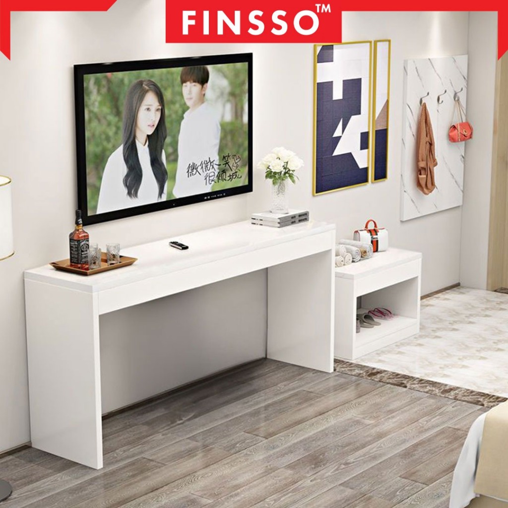 Finsso : Multi Functional Table with Side rack /tv cabinet with side rack | Shopee Malaysia