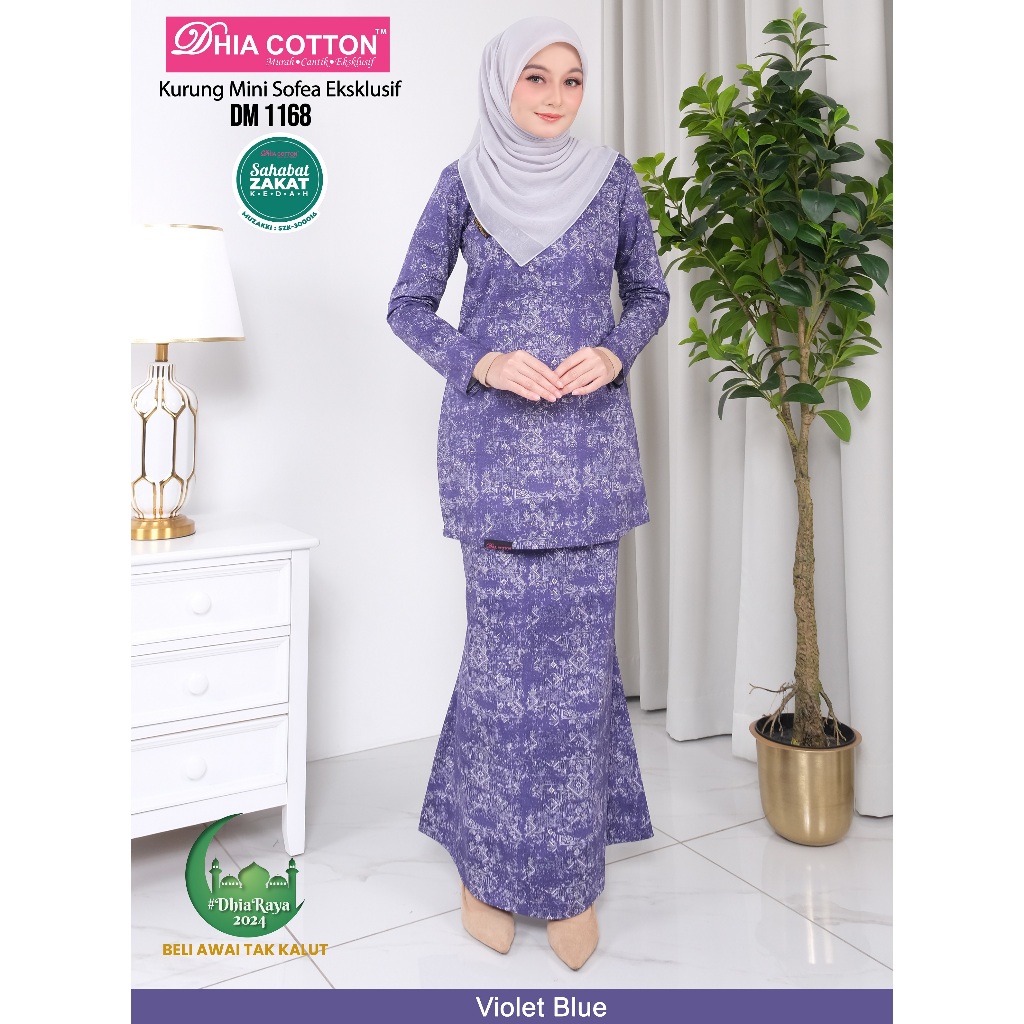 [2024] NEW Violet Blue - Sedondon Raya Family Baju Kurung Moden | Riau ...