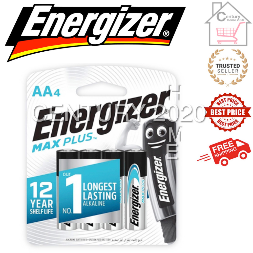 ENERGIZER Max Plus AA/AAA Battery Alkaline Battery 4pcs/pack | Shopee Malaysia