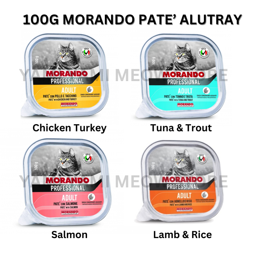 [100g Alutray] MORANDO CAT WET FOOD PATE' ALUTRAY CHICKEN TURKEY ...