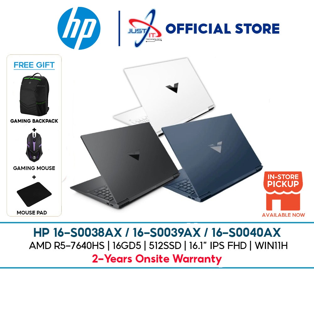 HP Gaming Laptop (R5-7640HS/16GD5/512SSD) 16-S0038AX/16-S0039AX/16 ...