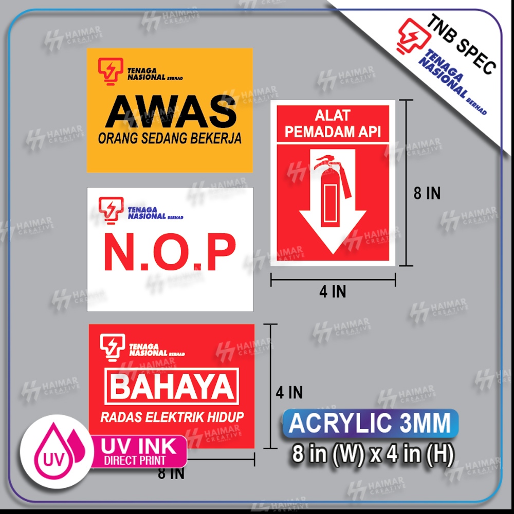 TNB SIGN - NOP BAHAYA AWAS ALAT PEMADAM API | Shopee Malaysia