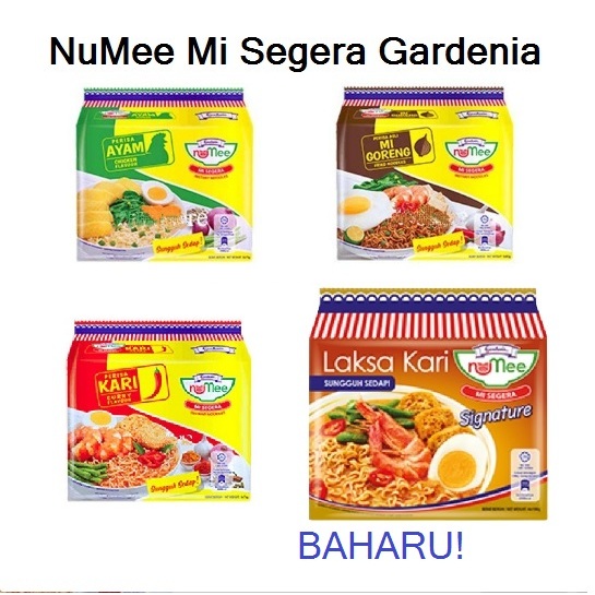 Gardenia NuMee Mi Segera Perisa Kari Ayam Mi Goreng Curry Laksa ...
