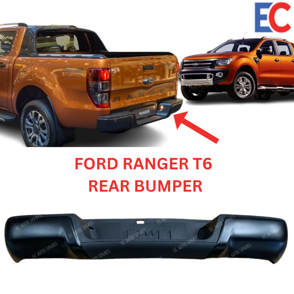 FORD RANGER T6 & T7 / REAR BUMPER SET / CHROME / BLACK TYPE / HIGH ...