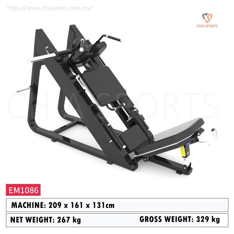 2in1 Leg Press Hack Squat Machine Plate Loaded Hamstrings Glutes ...