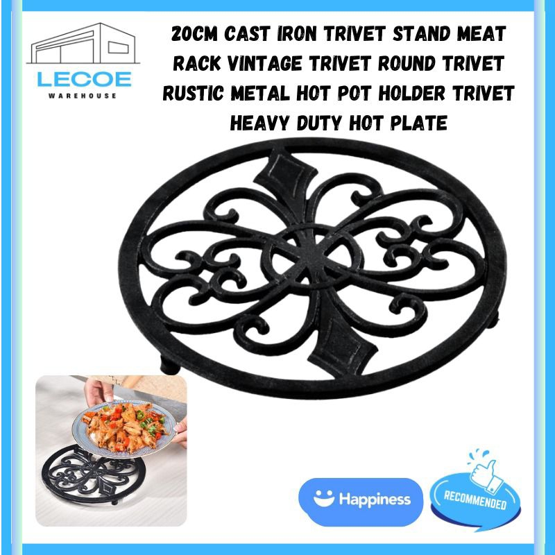20cm Cast Iron Trivet Stand Meat Rack Vintage Trivet Round Trivet ...