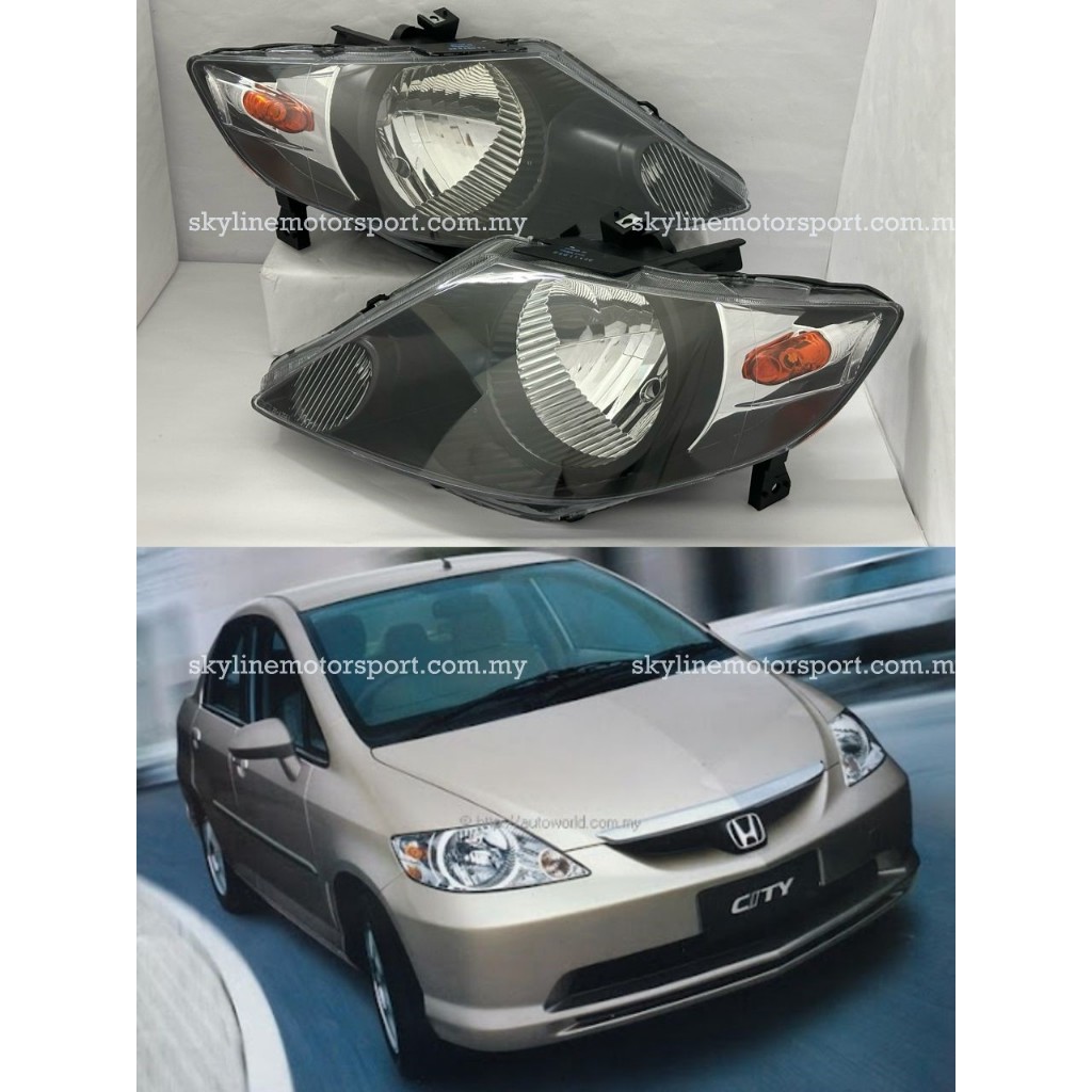 Honda City GD8 Head Lamp Light Black Base Made In Thailand TYC 2003 ...